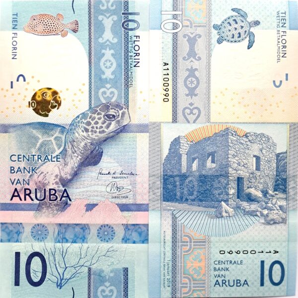 Aruba 10 Florin 2019 P-21 UNC – Henley Numismatics